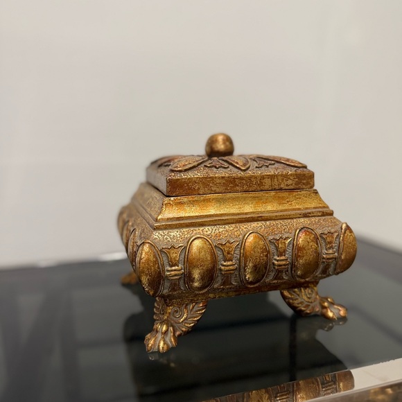Other | Vintage Gold Decorative Box | Poshmark